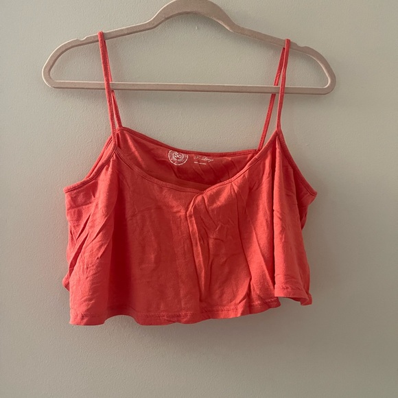 Tops | Peach Crop Tank | Poshmark